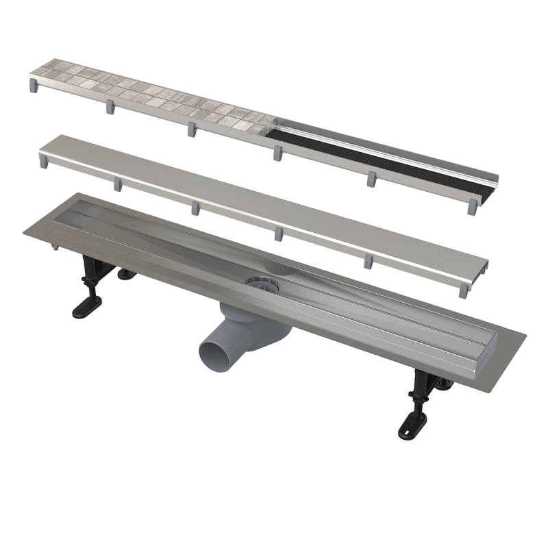 Душевой трап Alcaplast APZ13-DOUBLE9-750 металлический желоб и ...