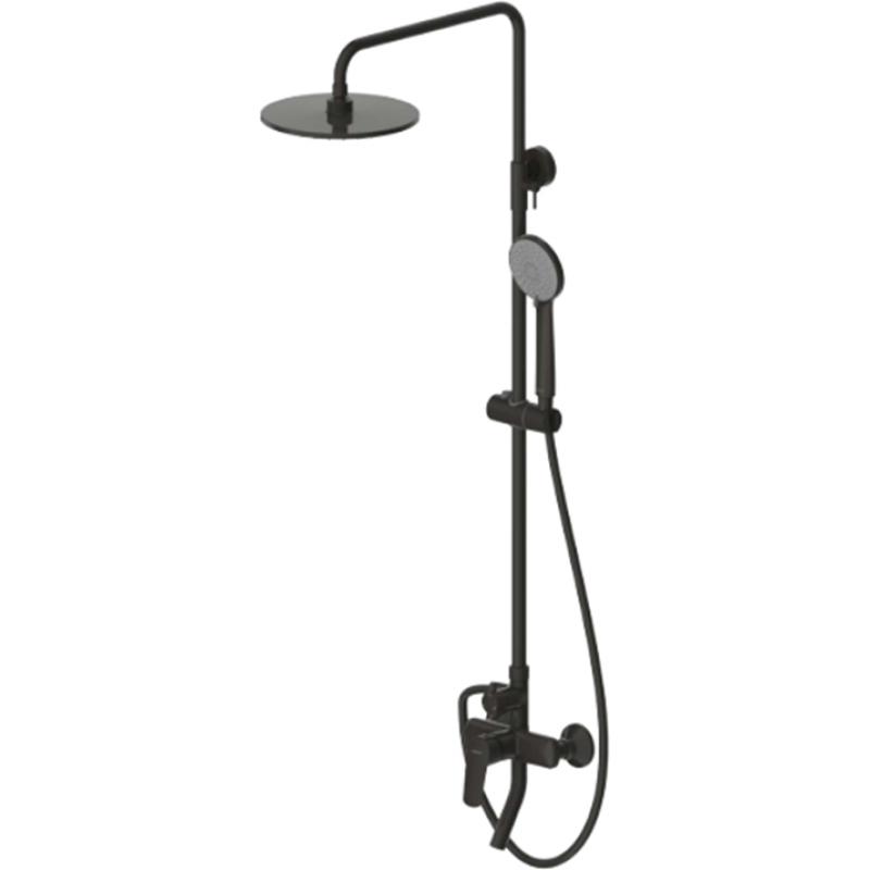 Душевая стойка Bravat Rhein F6429564BW-A-ENG черный купить в Минске ...