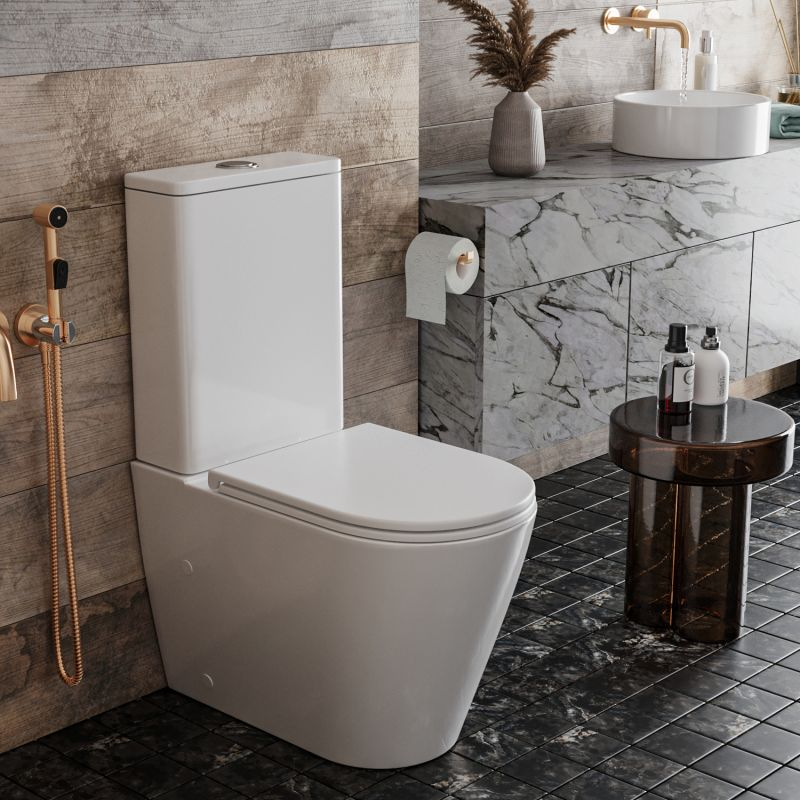 Напольный унитаз Roxen Wailet 600175-01 безободковый белый SoftClose ...